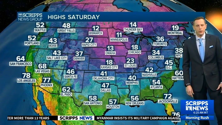 Frigid Friday forecast: Snow, wind warnings & chill descend