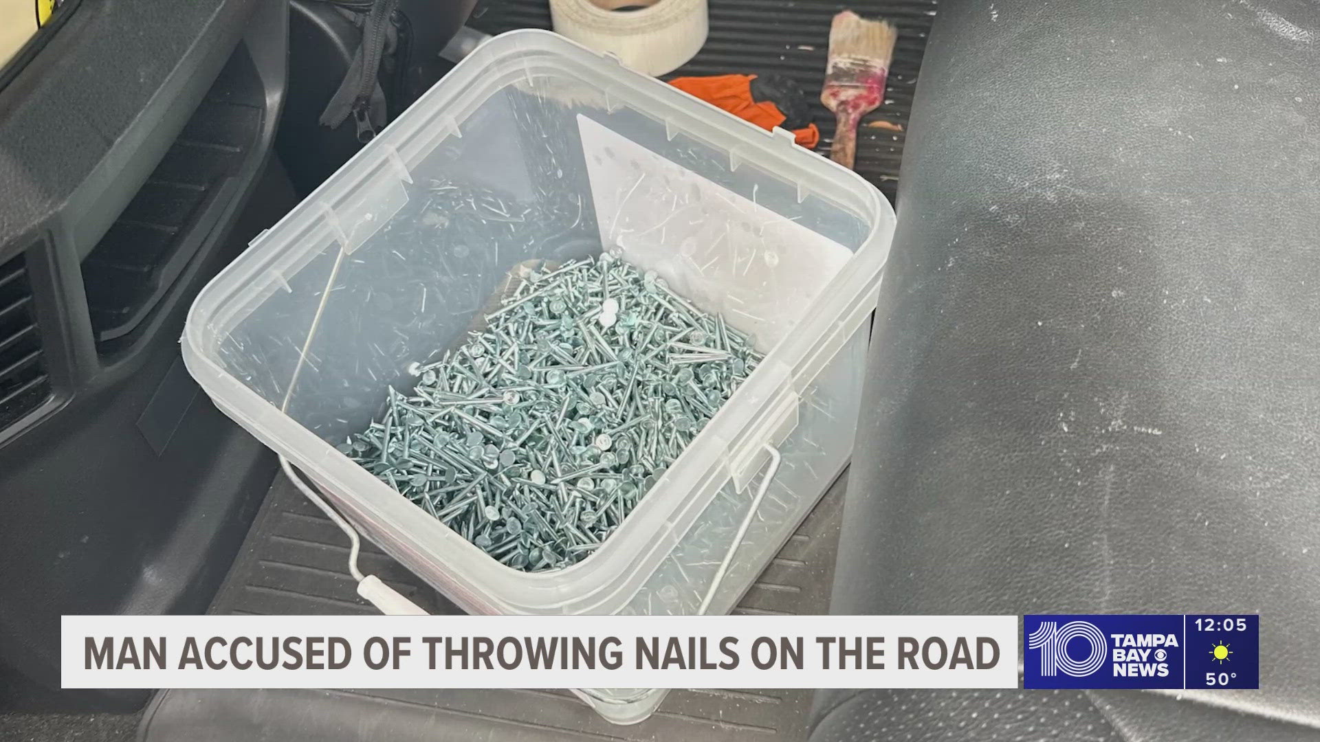 Man accused of throwing hundreds of nails onto road in Valrico