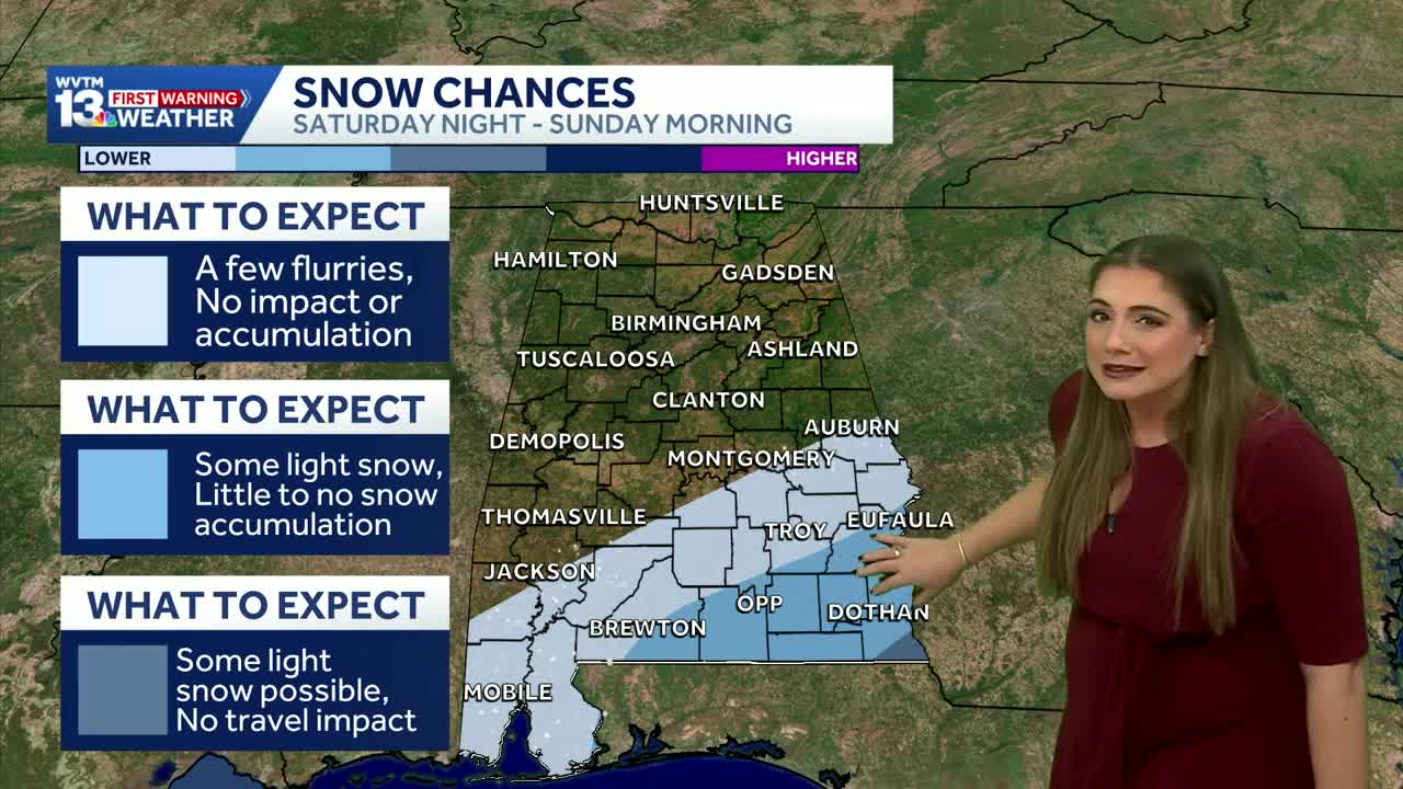 Tracking a threat of snow flurries and freezing cold temperatures in ...