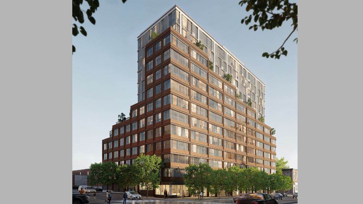 A new 14-story mixed-income apartment building is now leasing in Brooklyn