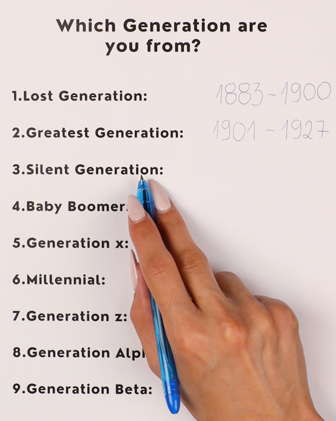Which generation you belong to👧