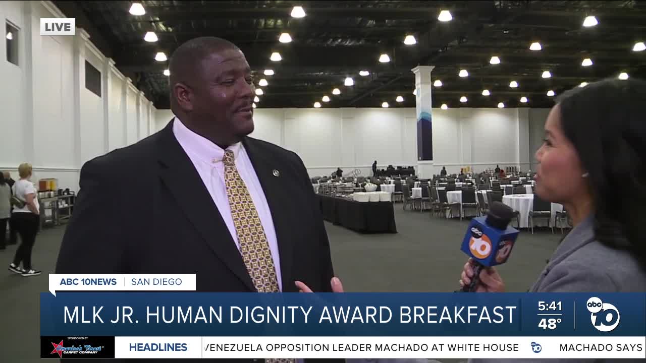 ABC 10News speaks to Human Dignity Award honoree
