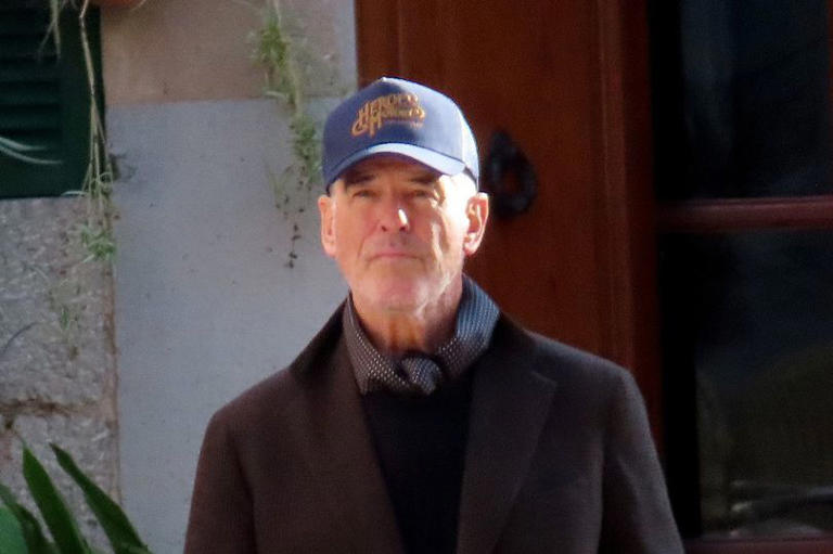 Pierce Brosnan seen with his son, Dylan, in Majorca following his 29th ...