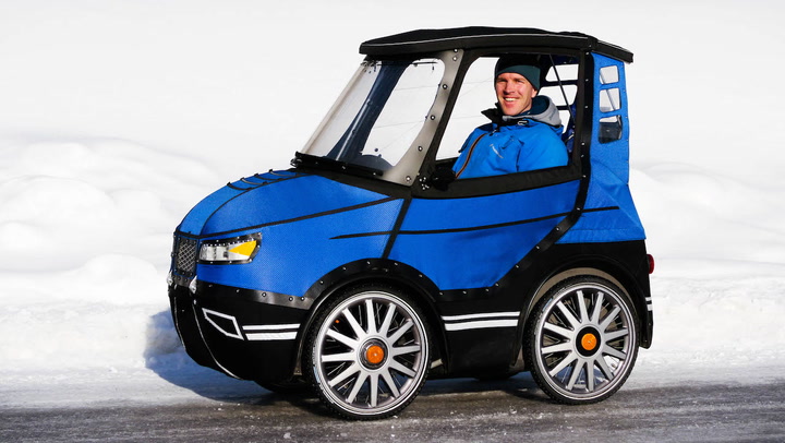 The 4 wheeled e-bike converted into a car