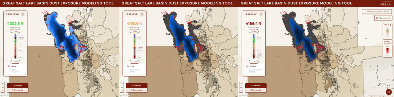 New interactive map models dust exposure from shrinking Great Salt Lake