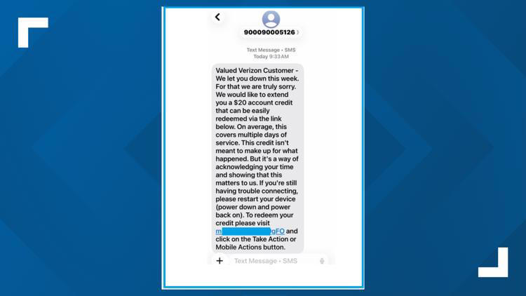 Verizon credit texts are now being sent out. When will you get the link ...