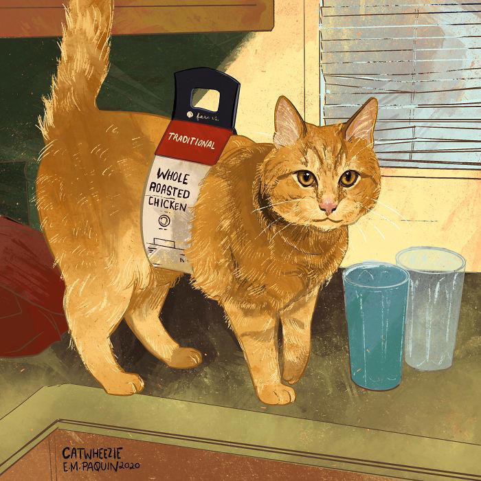 100-day challenge: Artistic illustrations based on cat memes