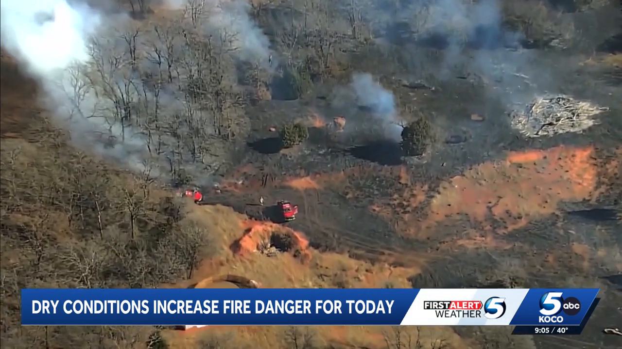 Oklahoma faces highest fire danger of the year amid dry, windy conditions