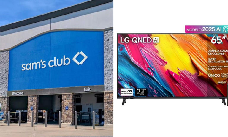 Pantalla smart TV LG QNED 4K AI de 65 pulgadas se encuentra en ...