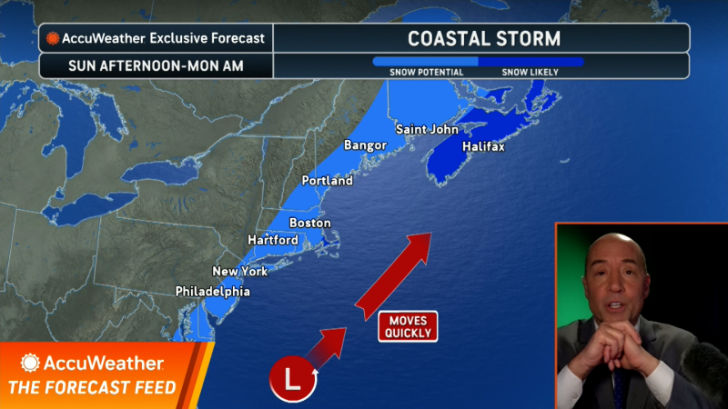 Sunday snow potential for the Northeast