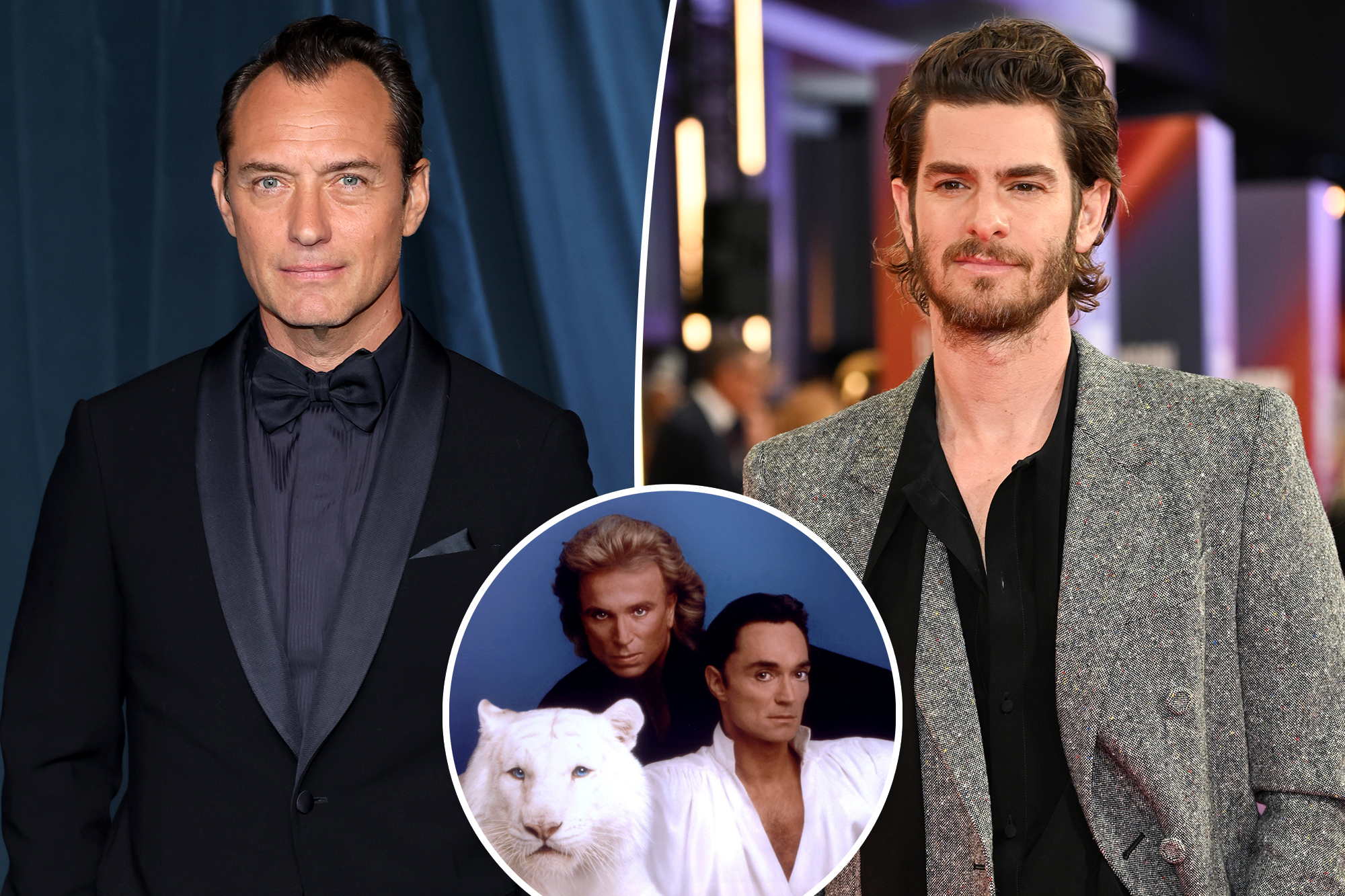 Jude Law and Andrew Garfield look nearly unrecognizable as Siegfried ...
