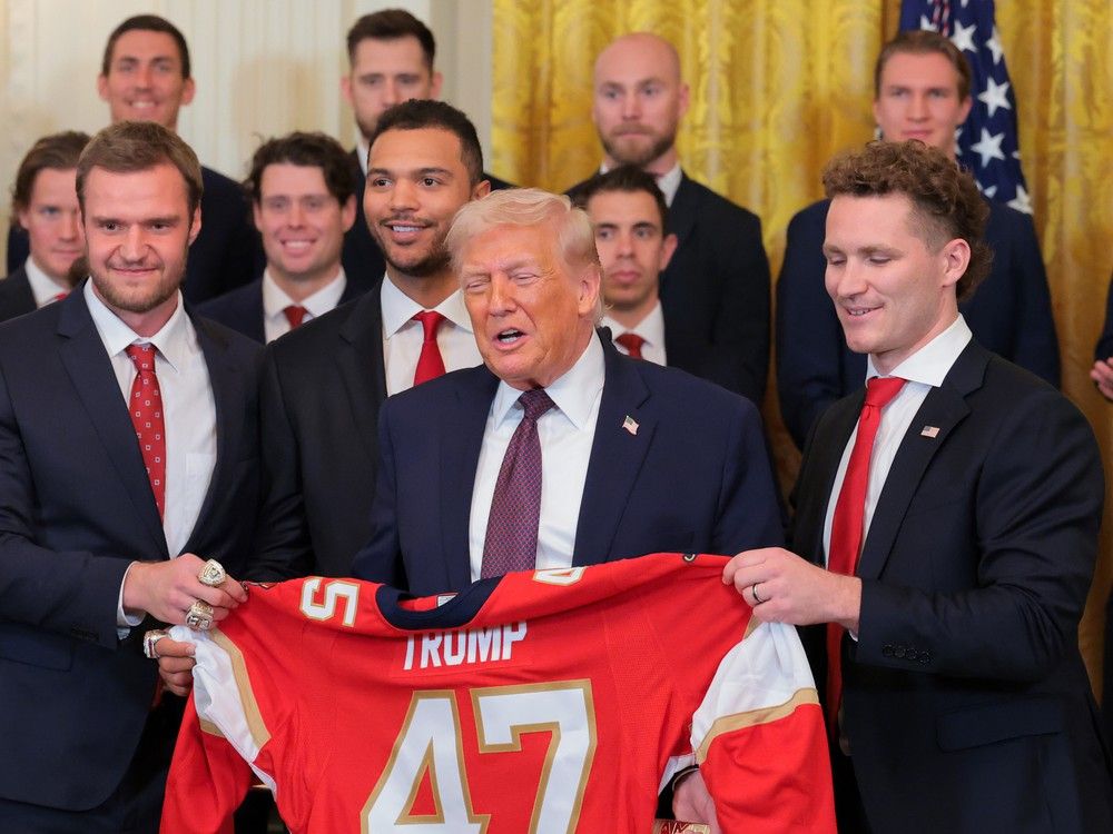 Trump says US 'doing much better than Canada' during Florida Panthers ...