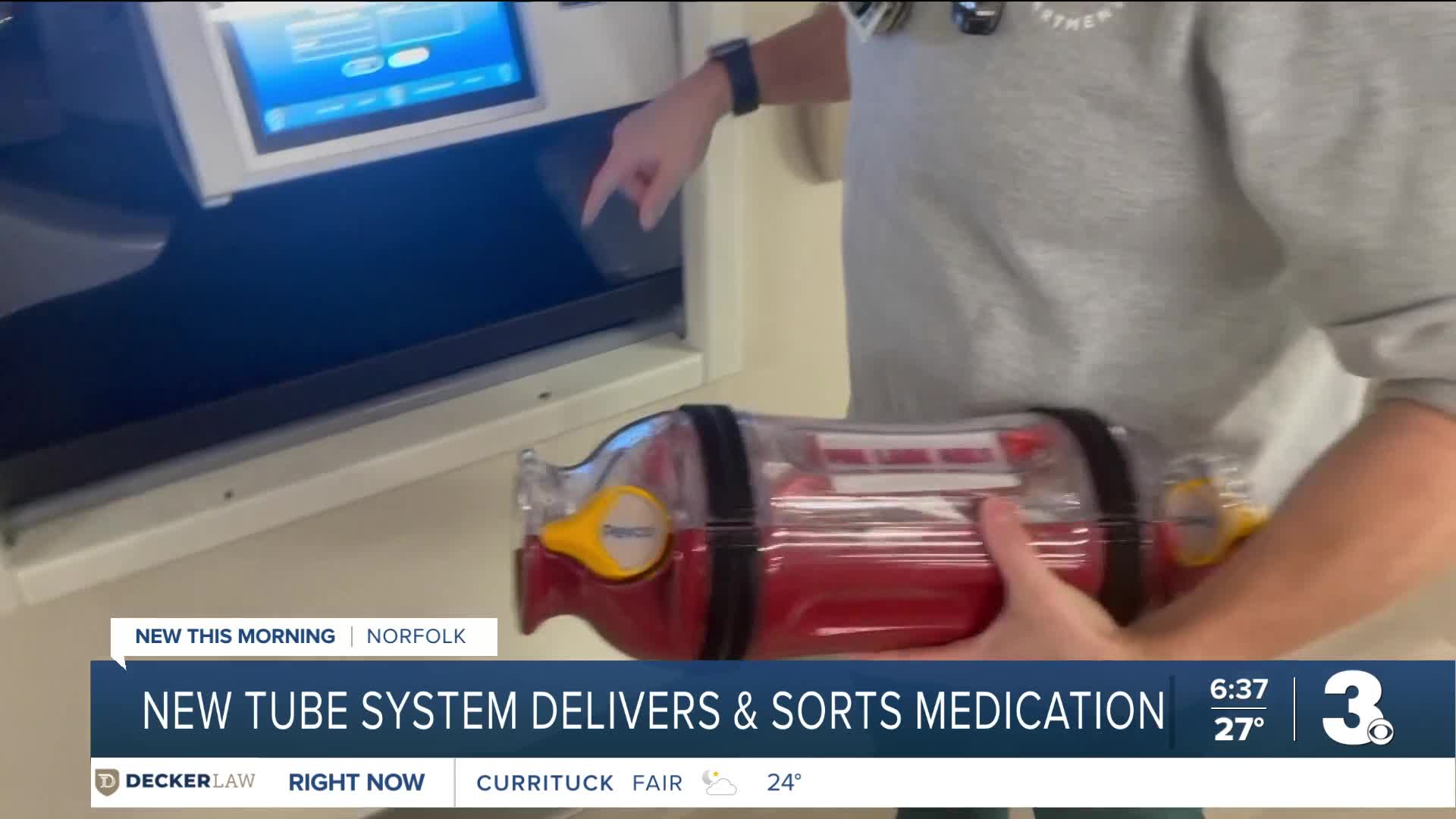 Sentara Leigh Hospital's tube transport system