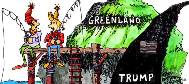 SOFREP cartoon: Greenland and a shark named Trump