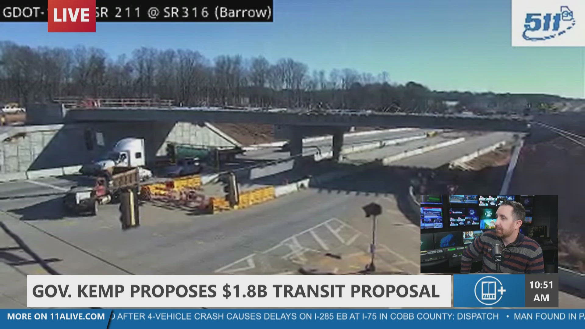 Gov. Kemp unveils $1.8B I-75 express lanes, broader transit plan