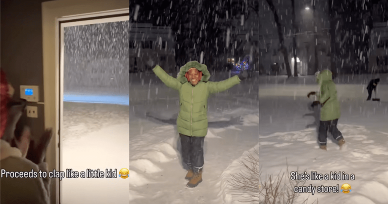 A Jamaican mom saw snow for the first time and she reacted with ...