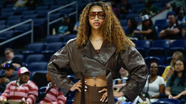 Angel Reese stuns in dramatic fur look for Berlin game to support ...