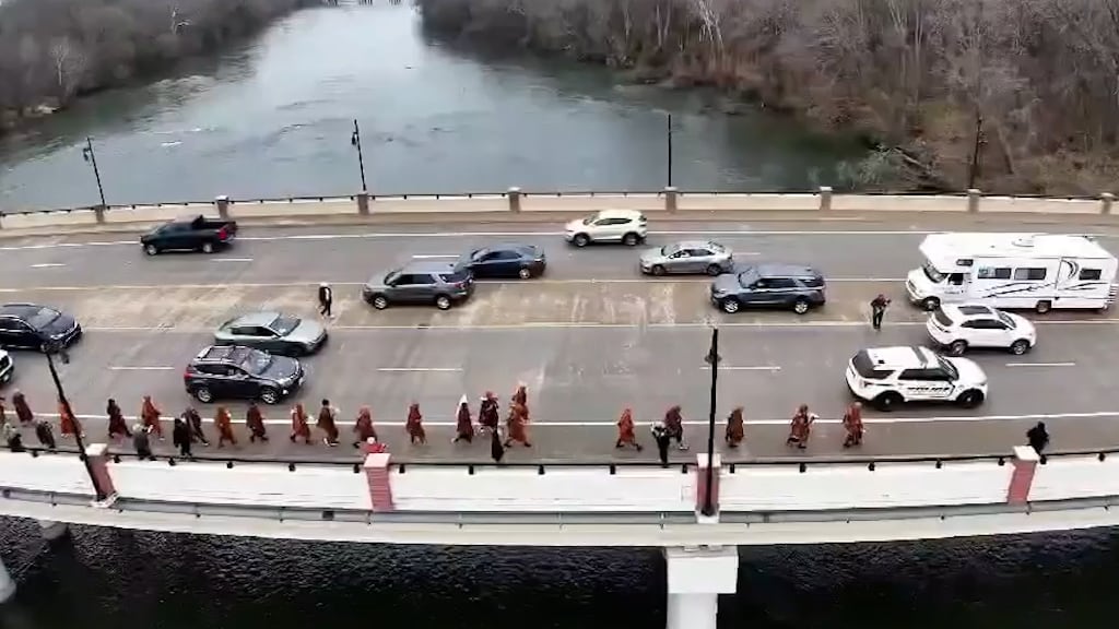 Breathtaking drone video captures monks’ 2,3000-mile peace walk through ...