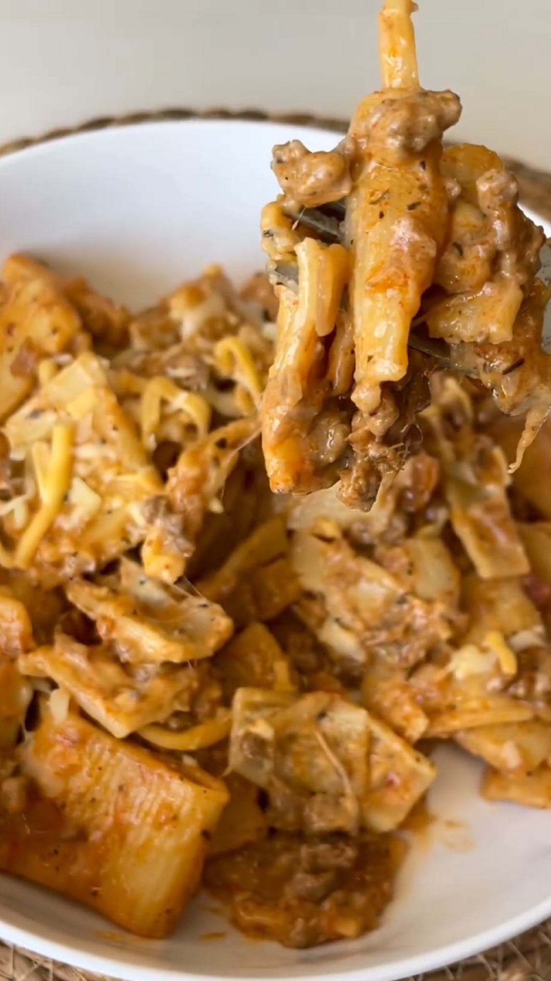 Creamy beef pasta everyone loves