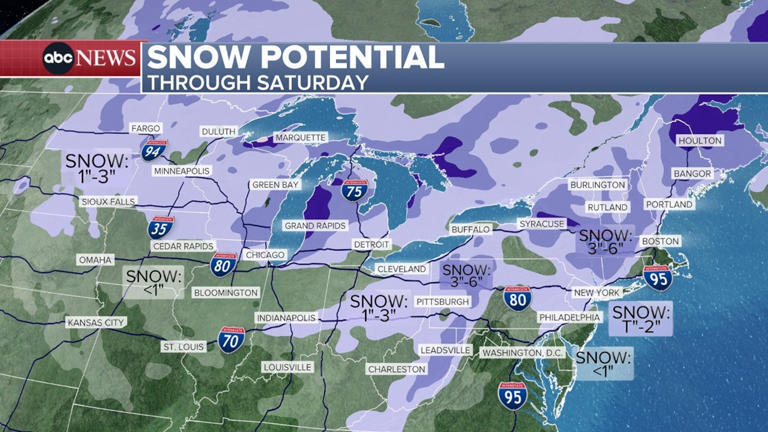 Major winter storm moving, bringing strong wind gusts, snow to Plains ...