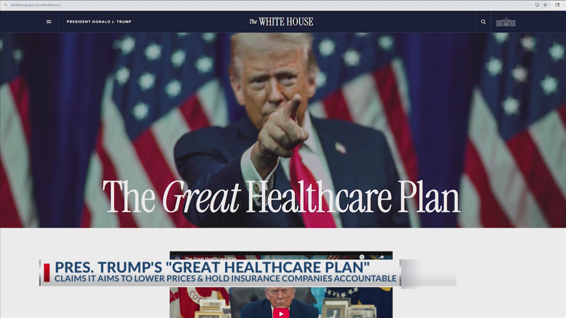 Trump announces framework for his 'Great Healthcare Plan'