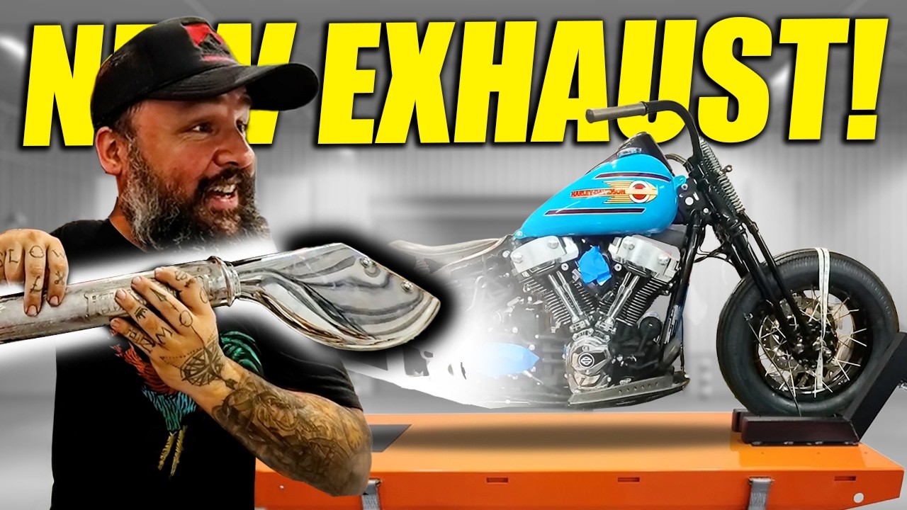 This custom Harley exhaust looks awesome! (Born Free pt. 11)