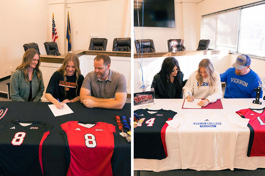 Shelley cousins sign letters of intent to play college volleyball