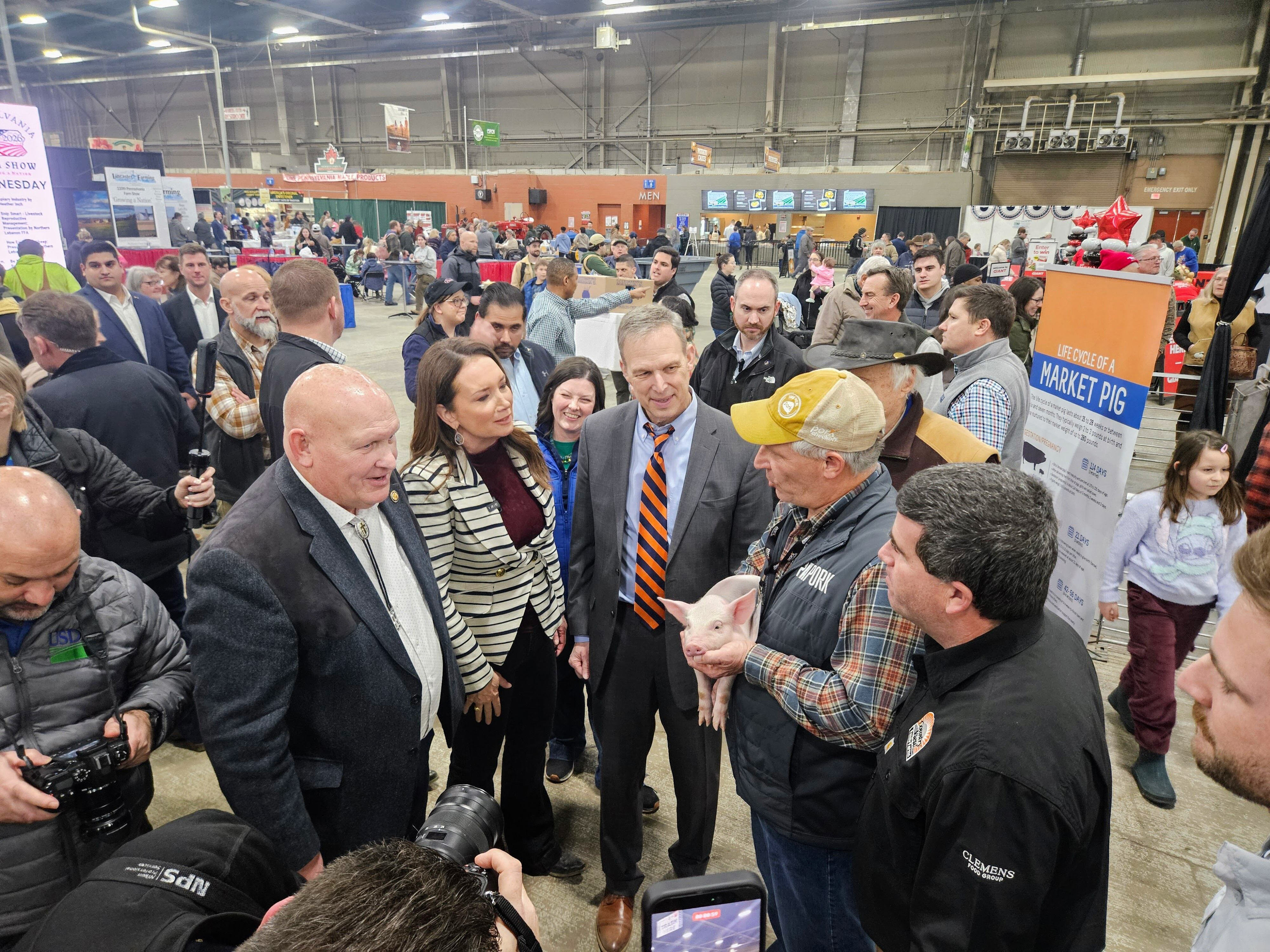 Feds, visiting farm show, blame states’ errors for Trump SNAP cuts