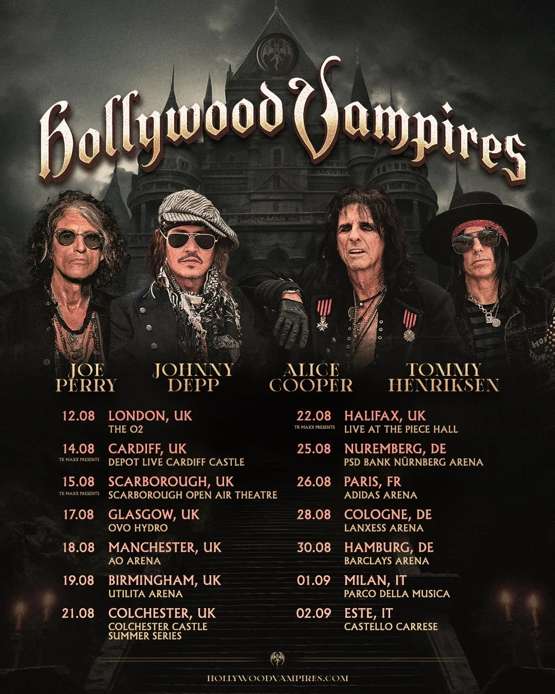 Hollywood Vampires announce summer 2026 tour dates