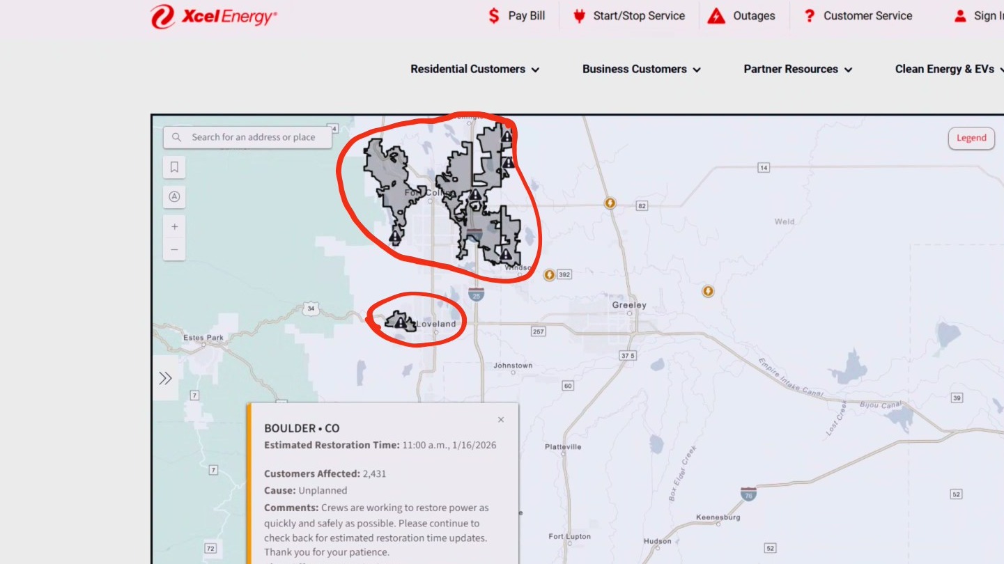 Some power outages in Northern Colorado happened before planned shutoff ...