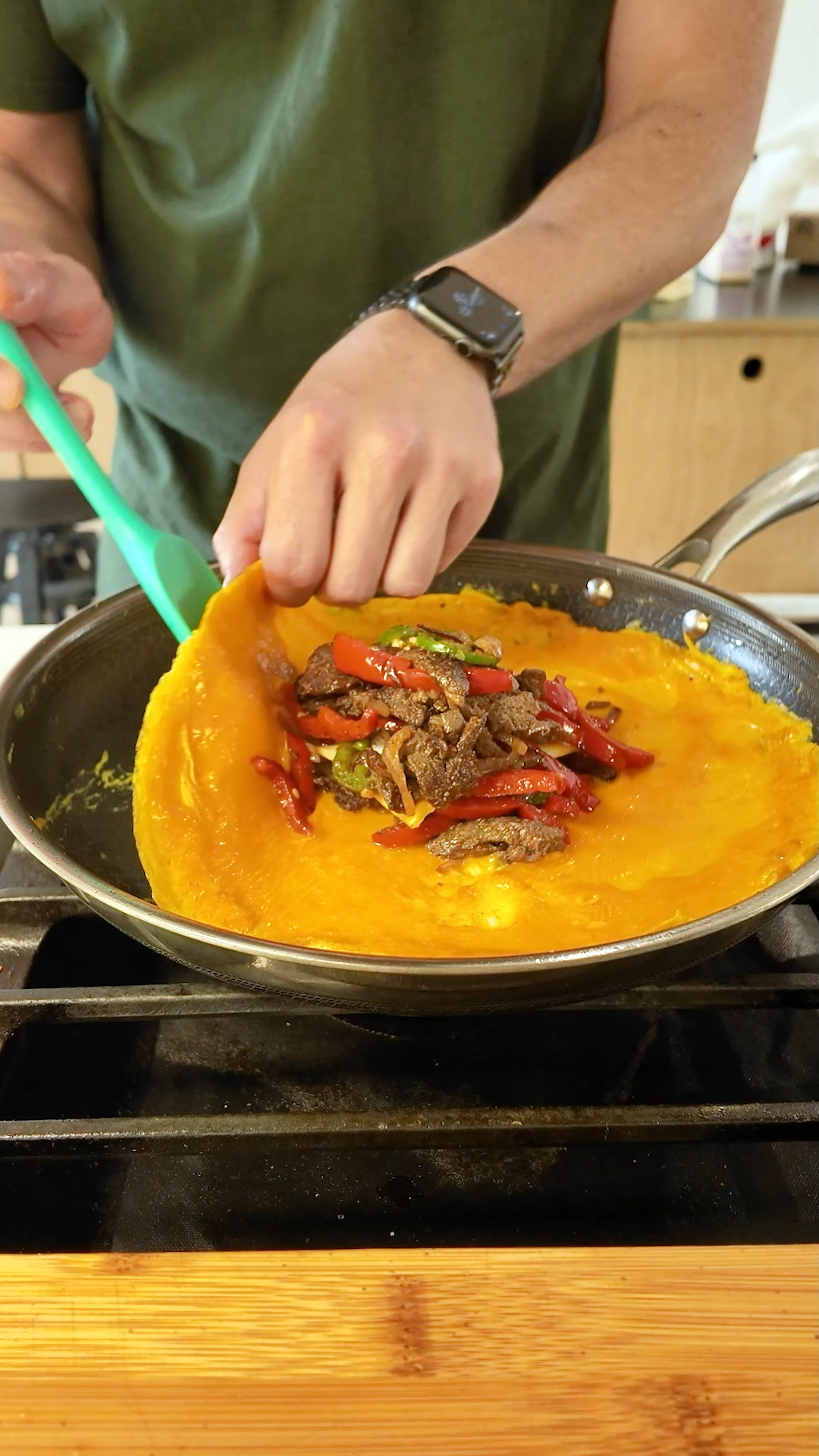 Steak fajita omelette recipe