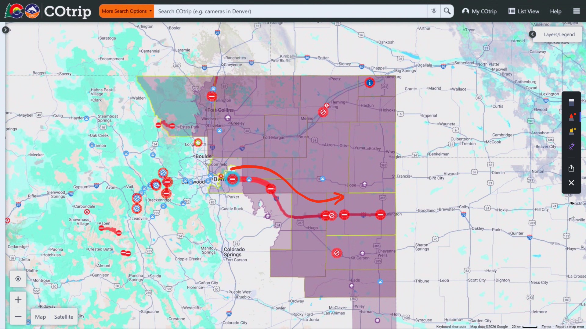 Multiple highway closures and road restrictions across Colorado due to ...