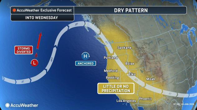 Air quality may worsen as warm, dry pattern holds west of the Rockies