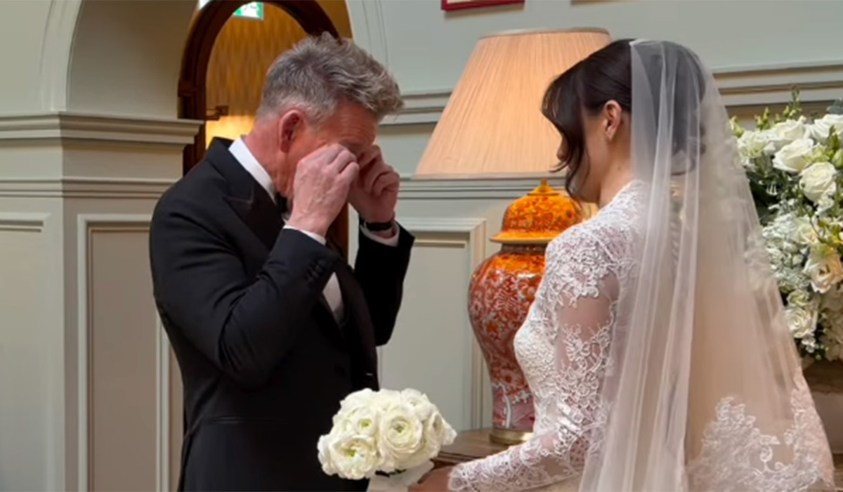 Watch: Gordon Ramsay wipes away tears in cute wedding video
