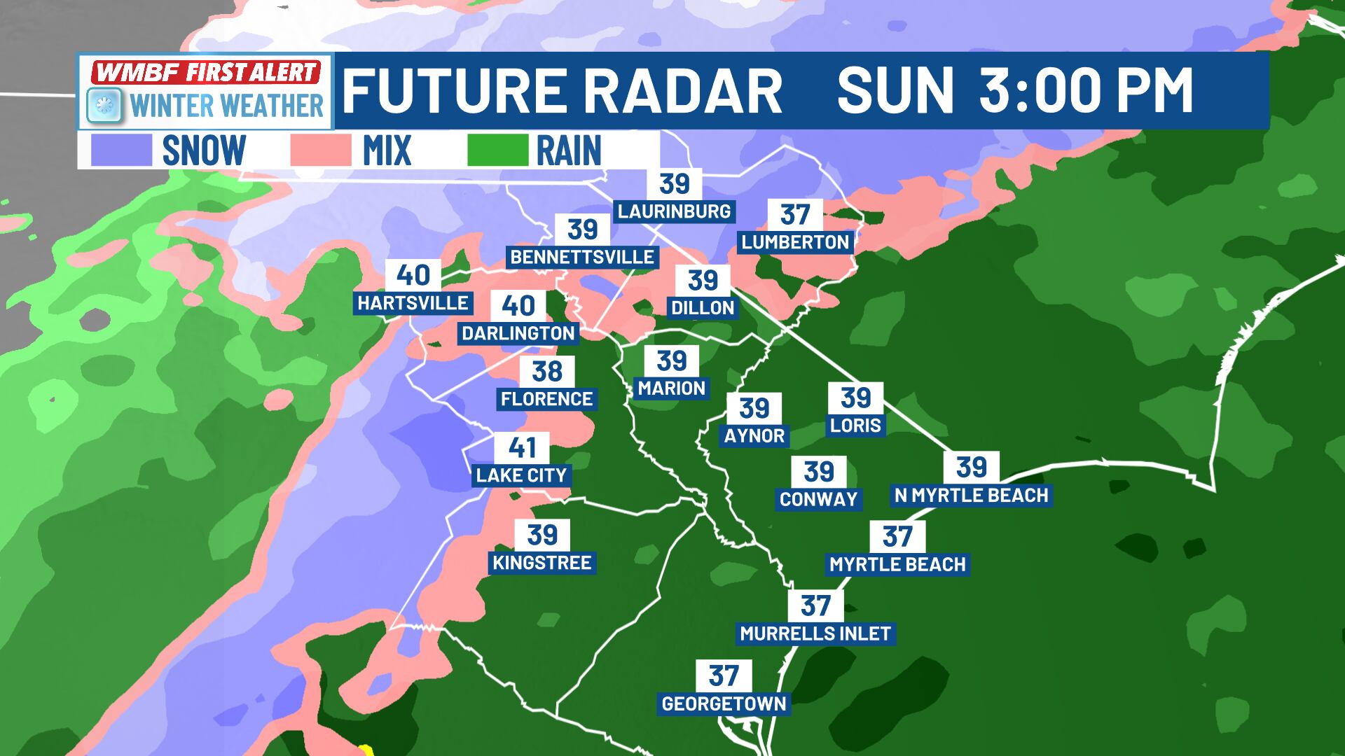 First alert: Rain-snow mix likely in some areas Sunday