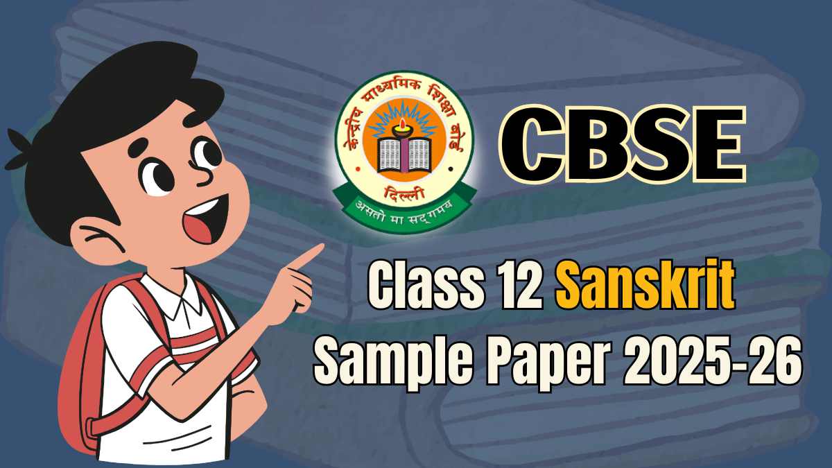 CBSE class 12 Sanskrit sample paper 2025-26, download model paper PDF free