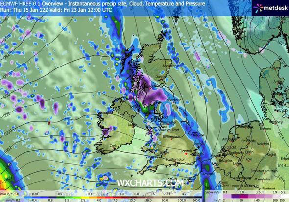Snow forecast maps show 5 day blizzards as cities buried in England ...