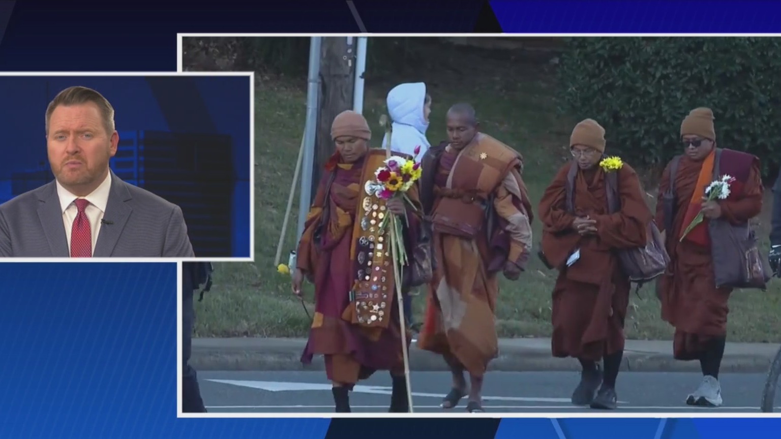 Buddhist monks to cross Greensboro on 2,300-mile walk for peace