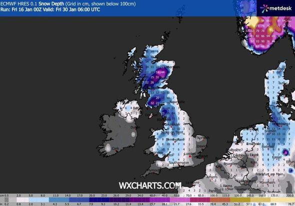 Snow maps show 58 UK cities buried as 50cm blizzard hits with -13C ...