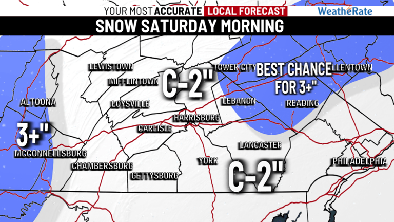 More light snow on tap for early Sunday, same locations as this morning