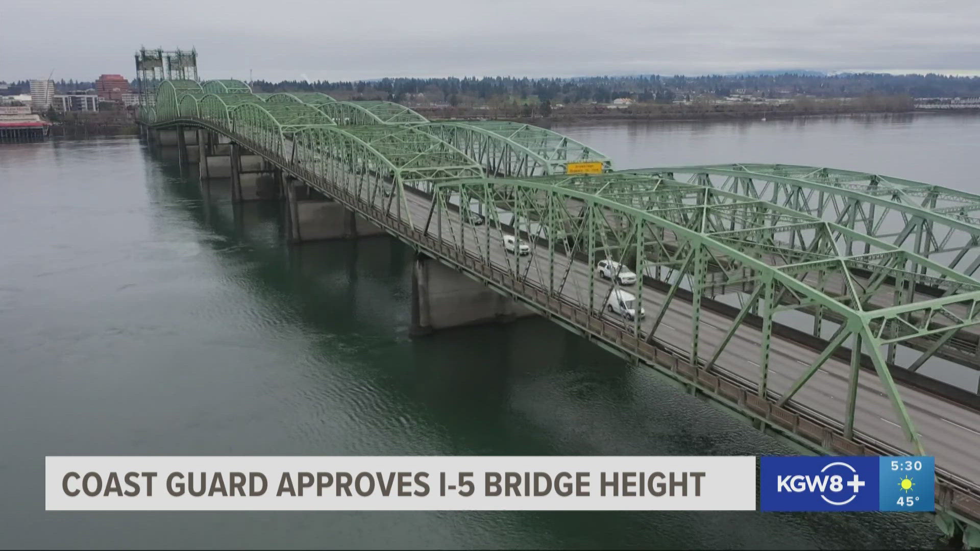 US Coast Guard approves Interstate Bridge height