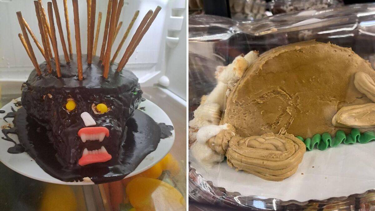 Questionable cakes that hopefully taste better than they look