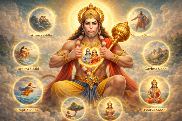Hanuman Ji’s ashta siddhi and the strength they give devotees