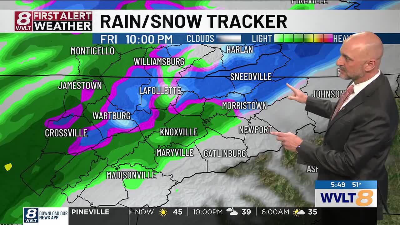 Another cold rain and mountain sleet/snow on the way tonight
