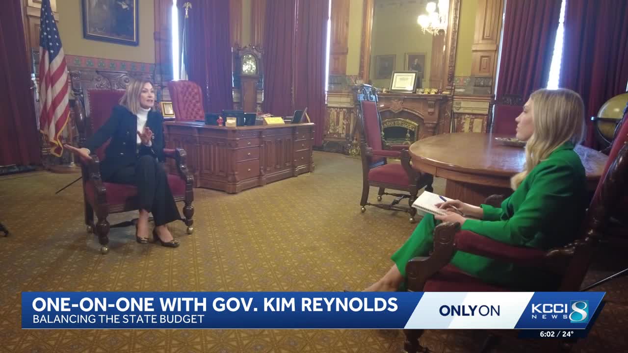 Iowa Gov. Kim Reynolds shares plan to balance budget