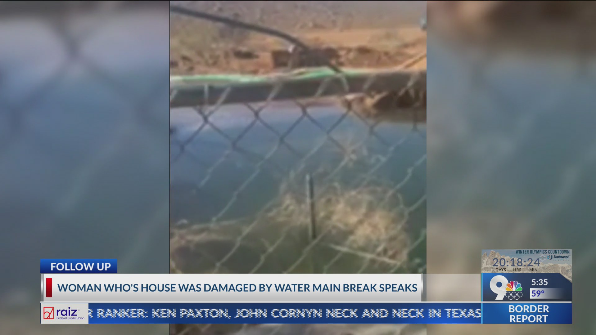 Family of 10 displaced by water main break