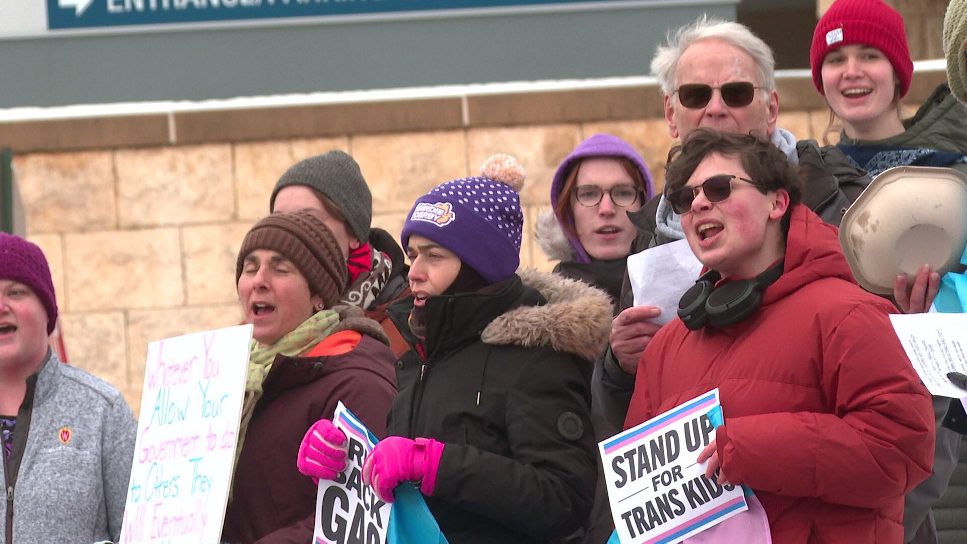 Protesters gather at American Family Children’s Hospital over pause in ...