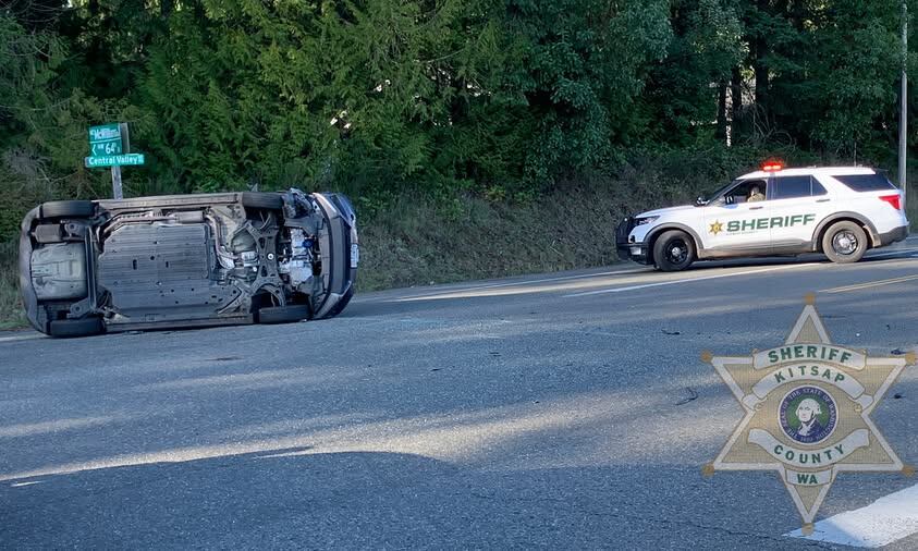 Driver arrested, accused of DUI after rollover crash in Kitsap County