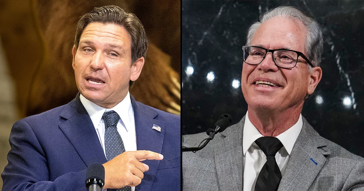 Florida Gov. Ron DeSantis accepts 'friendly wager' from Indiana's Mike ...