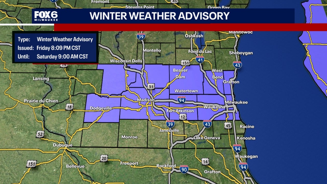 Wisconsin winter weather advisory Friday into Saturday